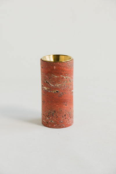 Red Travertine Candle Jars | Marble Incense Holder Housewarming Gift ...